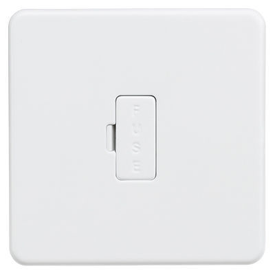 Electrical Supplier. Screwless 13A Fused Spur Unit - Matt White